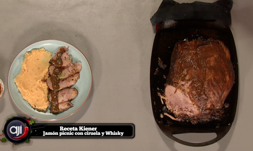 Jamón picnic con ciruela y wisky y Puré de papa y camote – NexPanama