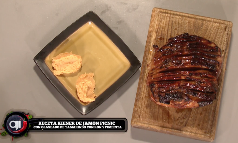 Receta Kiener de jamón Picnic con glaseado de tamarindo con ron y ...